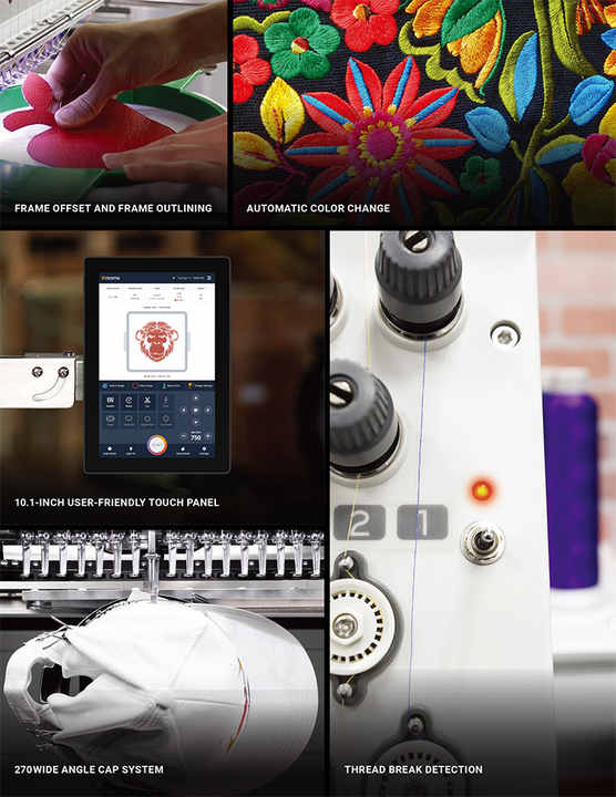 Ricoma SWM-2002 Dual Head 20 Needle Computerized Embroidery Machine ...