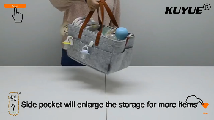 KUYUE Baby Diaper Caddy - Organize Diapers Efficiently