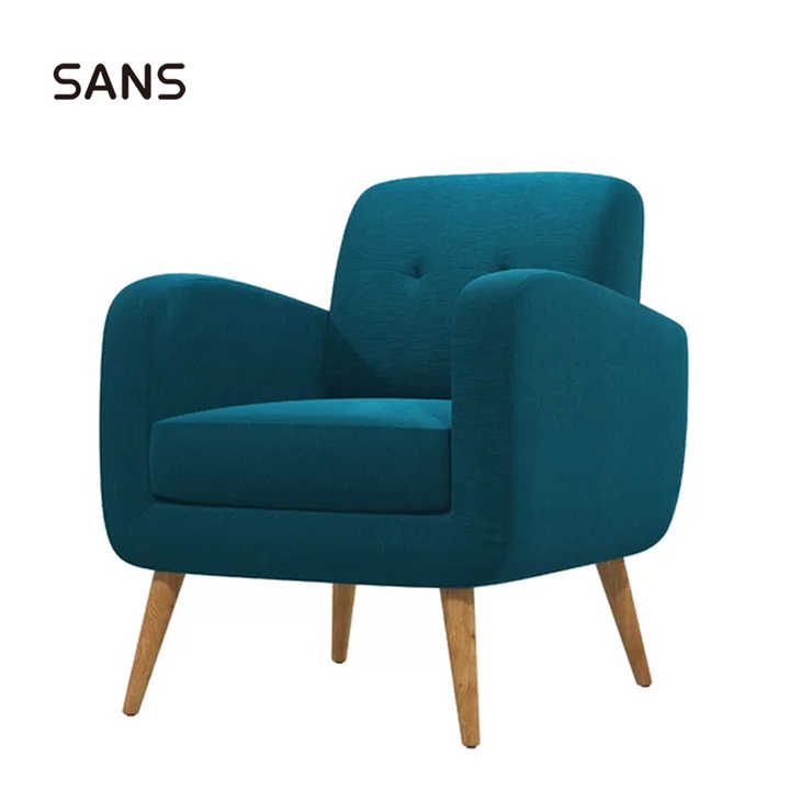 Sans Modern Design Living Room Wooden Base Leisure Accent Chair Relax ...