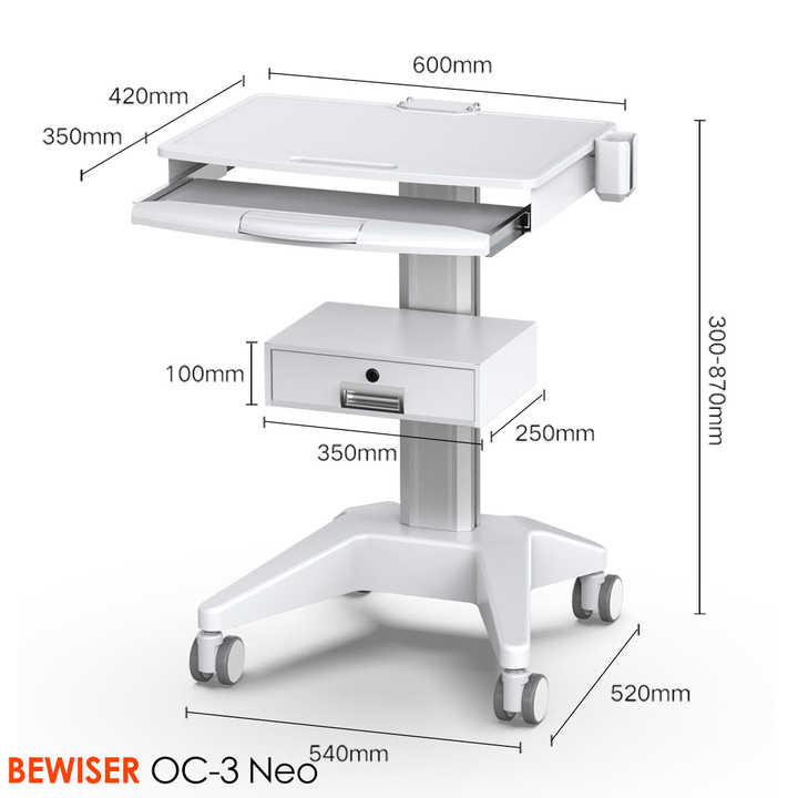 Medical Dental Cart Trolley Computer Cart With Castors Stand for Oral ...