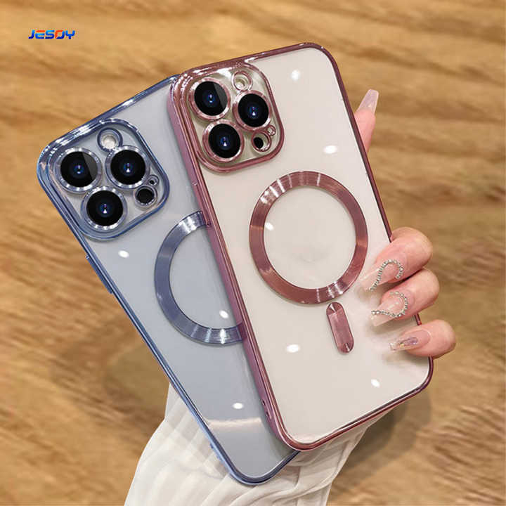 Electroplated Magnetic Phone Cases - Shockproof & Stylish