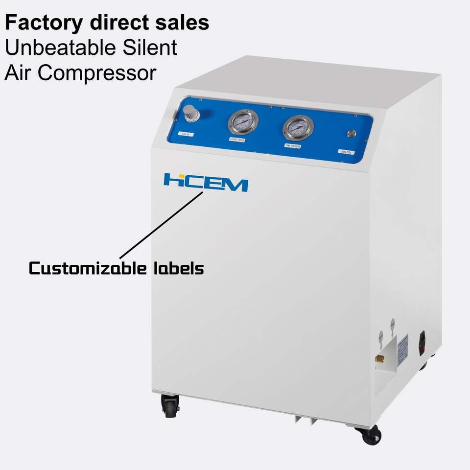 60LPM Super Silent Oil-Free Air Compressor With 30L Tank Portable for ...