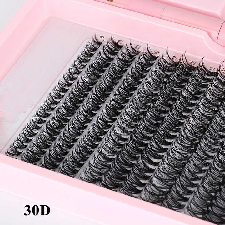 SP Fluffy Individual Segmented Lash Clusters Custom Logo Faux Mink Diy ...