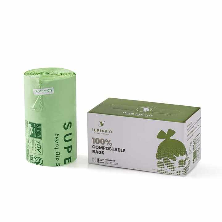 Super Bio 13 Gallon Biodegradable Leaf Bags - Durable & Compostable