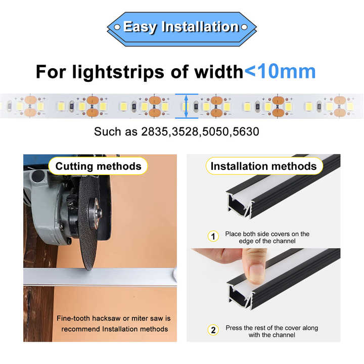 Recessed Mounted Linear Profile Light for Cabinet Lighting