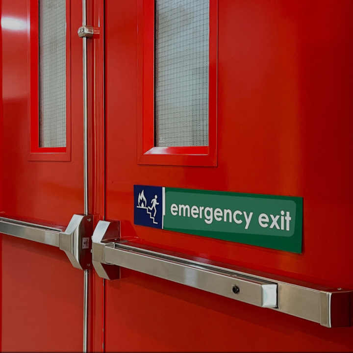 For Fire-Rated Stainless Steel Exterior Emergency Exit Door for School ...