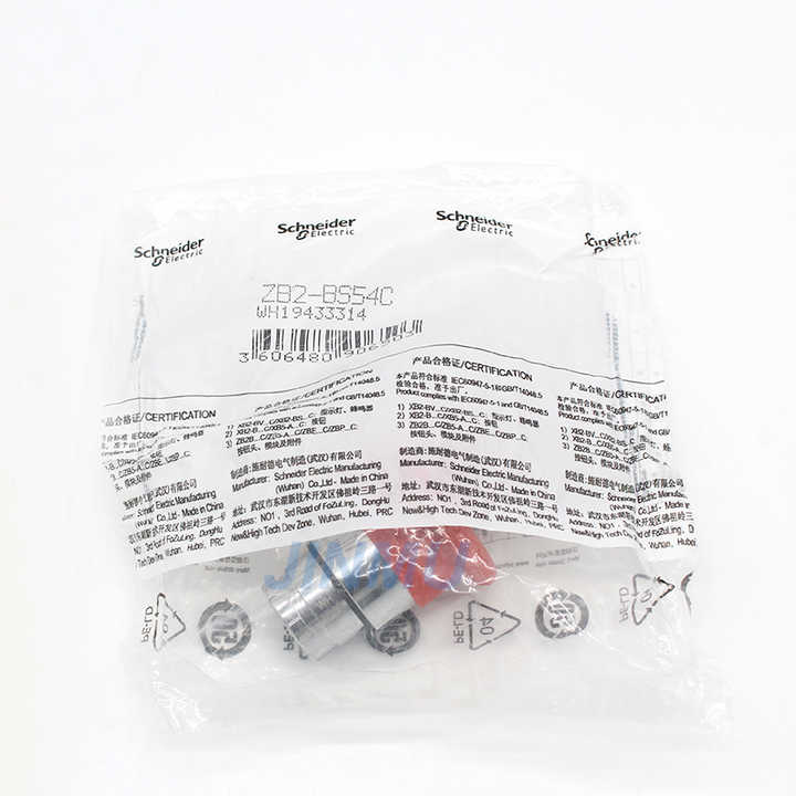 Original XB2B Series Push Button Switch ZB2BS54C Locking Emergency Stop ...