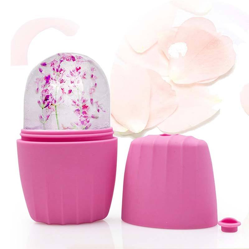 Reusable Face Roller Skin Care Freezer Silicone Ice Roller Facial Ice ...