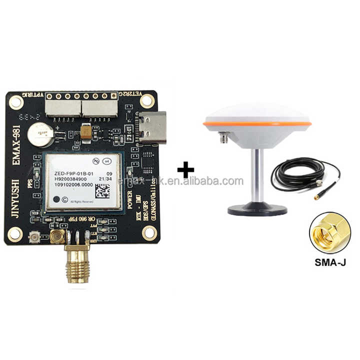 ZED-F9P GNSS Module RTK/INS IMU Board Type-C Multi-frequency GPS L1 L2 ...