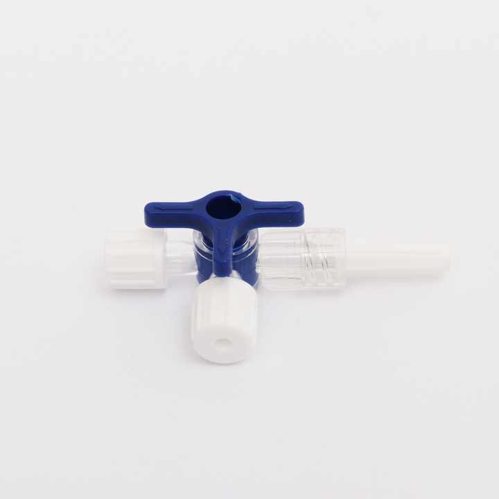 Plastic Flow Control 3 Way Luer Valve - Luer Lock Connector