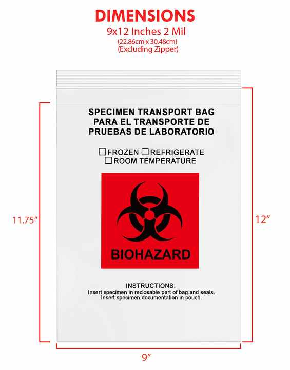 Factory Clear Medical Lab Biohazard Specimen Zipper Ziplock Zip Bags ...