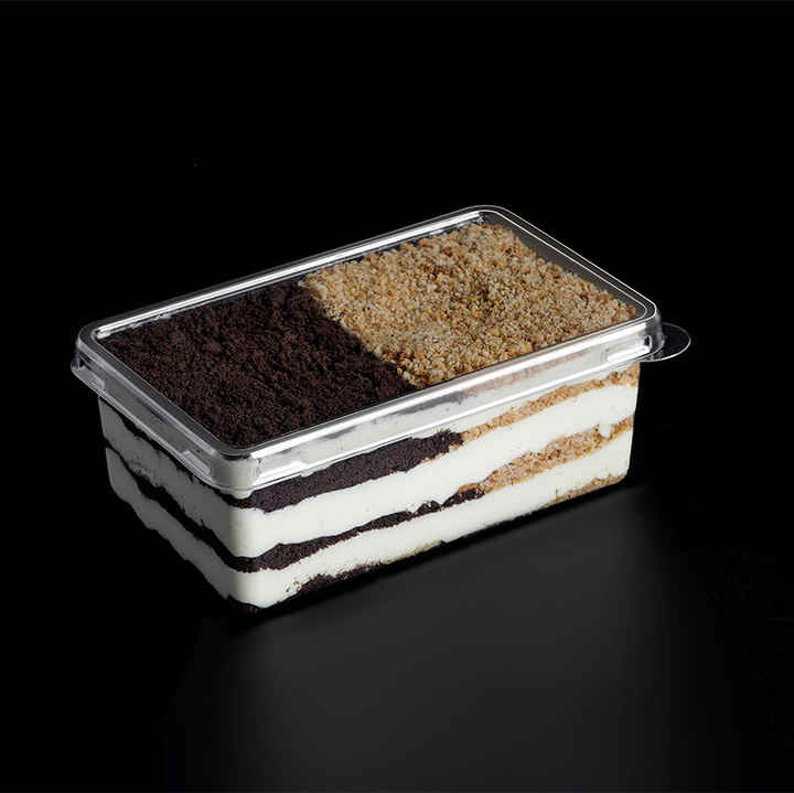 Mini Square Red Velvet Black for Forest Cake PET Tiramisu Container ...