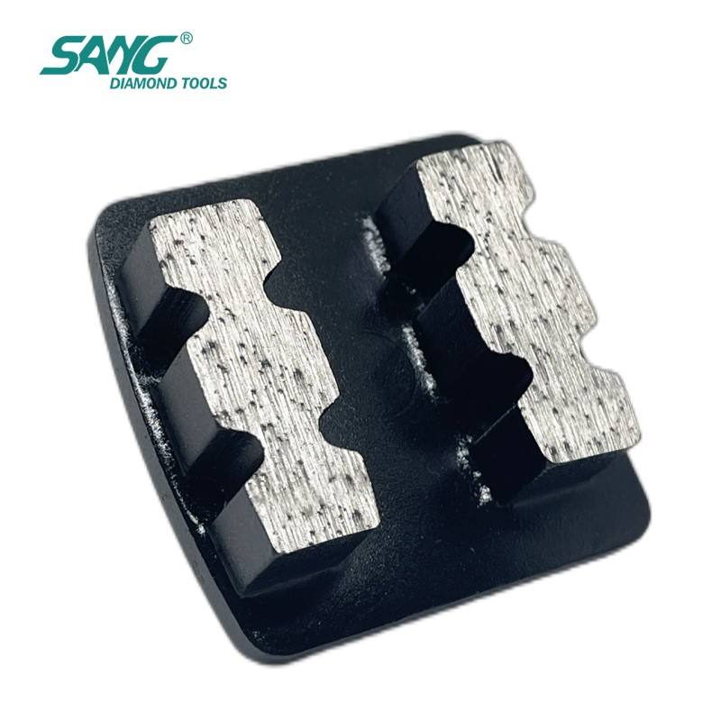SANG Factory Supply Redi-Lock Double Segments Diamond Grinding Shoes ...