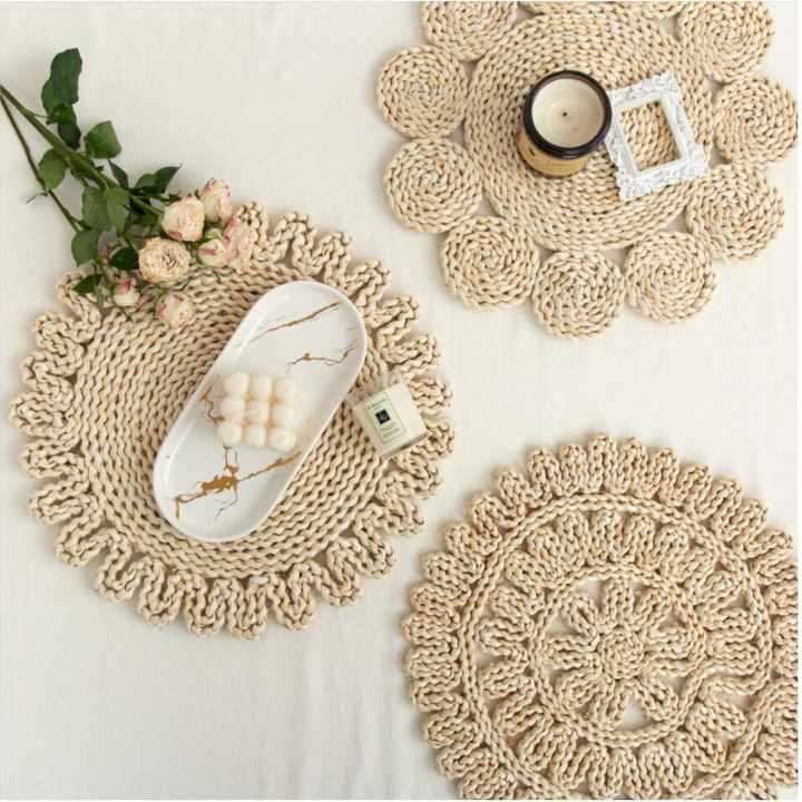 Modern Natural Corn Husk Mat Eco-Friendly Biodegradable Handmade Non ...