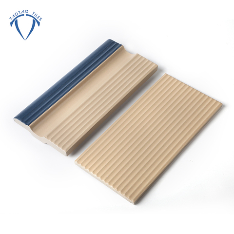 Non slip swimming pool tiles 244x56 mm ceramic edge border tiles ...