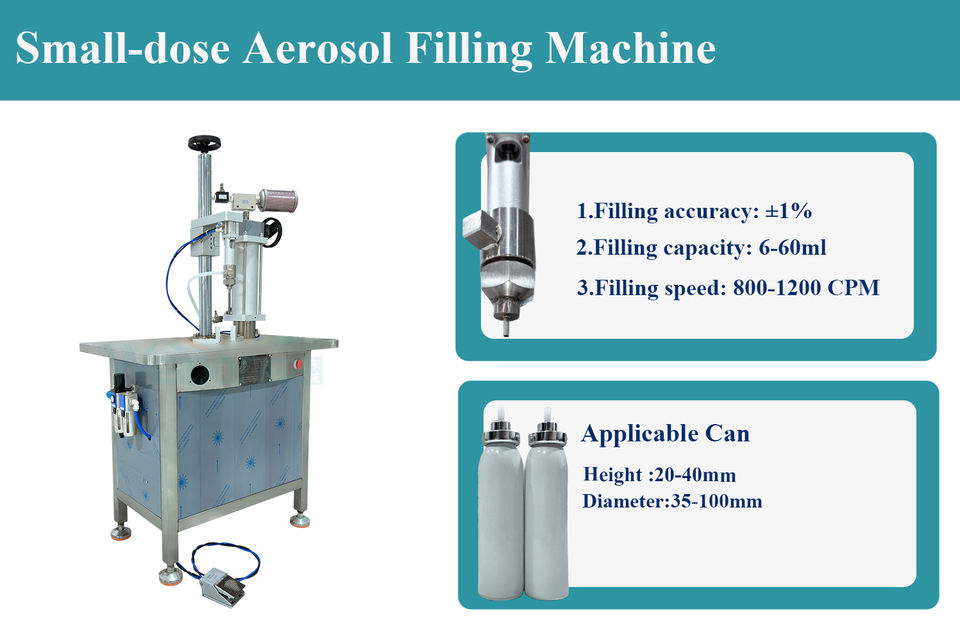 Small Dose 6-60ml Aerosol Filling Machine for Cosmetic Oral Spray Air ...
