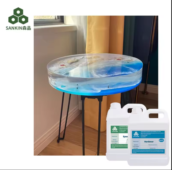 SANKIN Epoxy and Hardener Epoxy Cast Transparent Table Design Resin ...