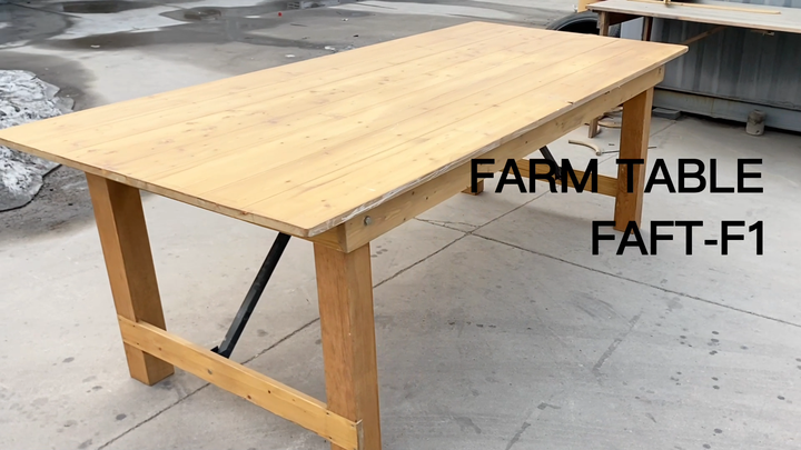 Pine Woods Wedding - Rustic Folding Farm Table for Events