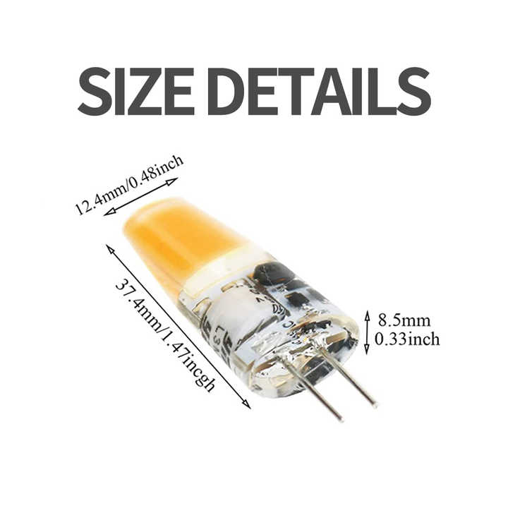 Hot-selling 12V G4 LED Bulb 3W 1508 COB No Flicker Silicone Energy ...