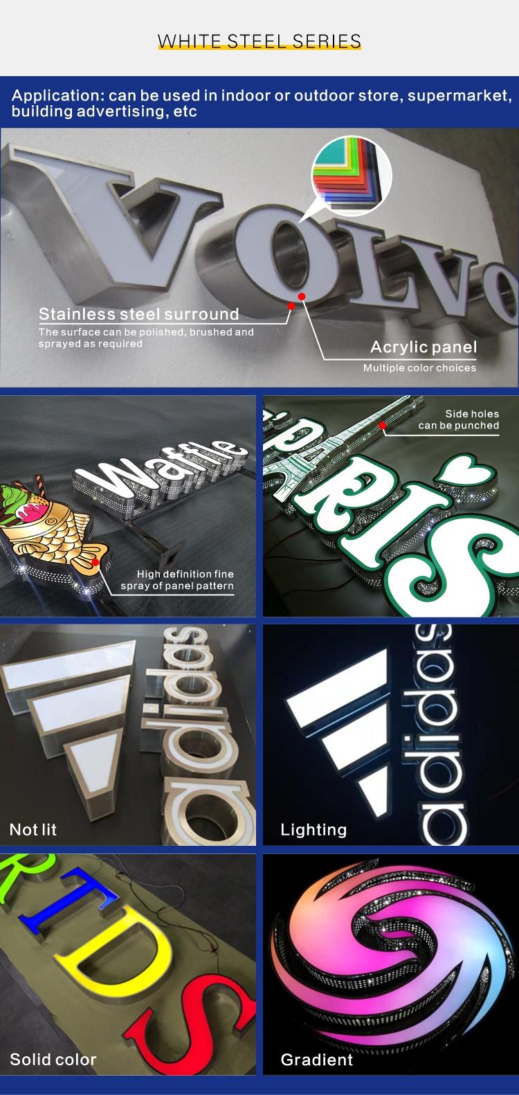 Hot selling 3D letter shop signboard luminous building custom ...