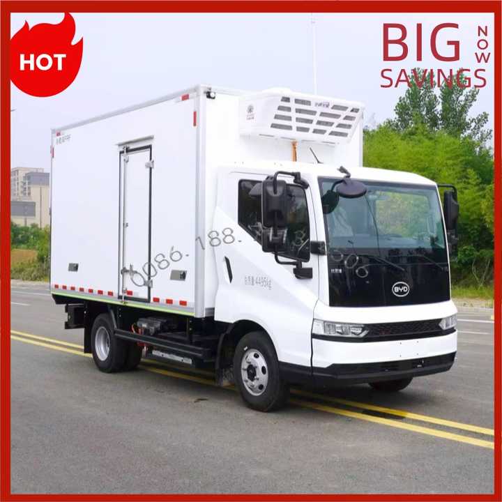 Reefer Truck HOWO 5T Diesel Fuel Refrigerated Van New Cargo Cooling ...