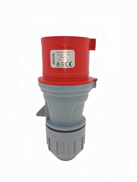 ZNPON P34442 CEE PLUG 32AMP 380V Replacement Red Plug - For Use With ...
