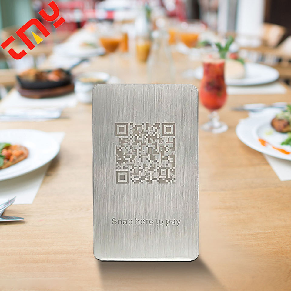 Custom Stainless Steel Metal Waterproof NFC QR Code Sign