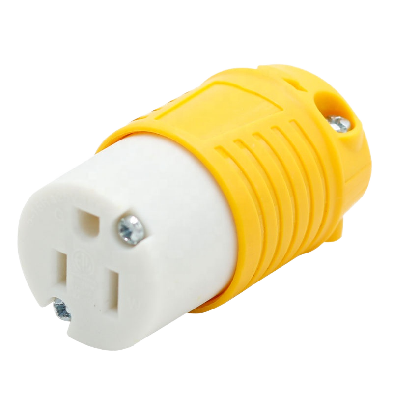 Industrial Grade 15Amp 125V Connector, NEMA5-15R, 2P, 3W Female Plug ...