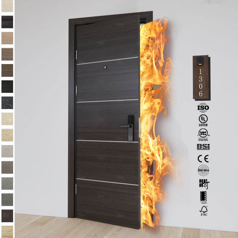NFPA Compliant FD30 FD60 FD90 FD120 Fire Rated Wooden Door Best Fire ...