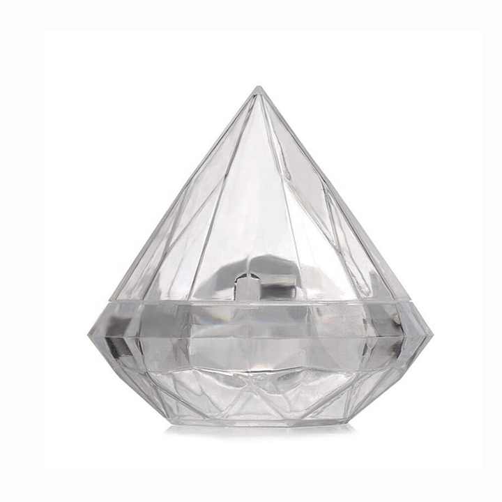 Wedding Favor PS Clear Plastic Diamond Shape Box - Customizable
