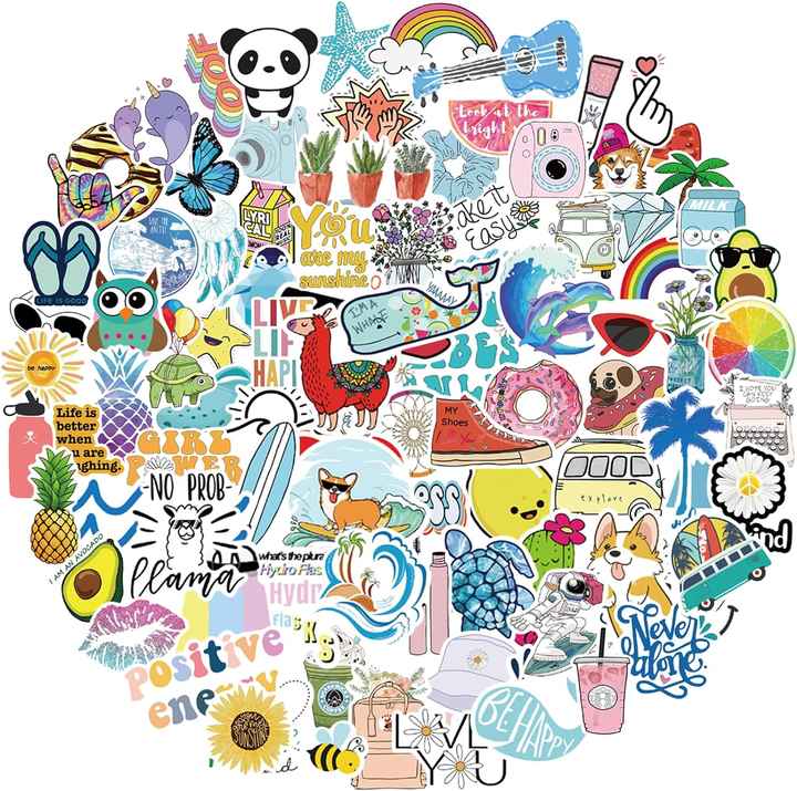 Vinyl Mixed Stickers Waterproof Cartoon VSCO Sticker Custom logo for ...