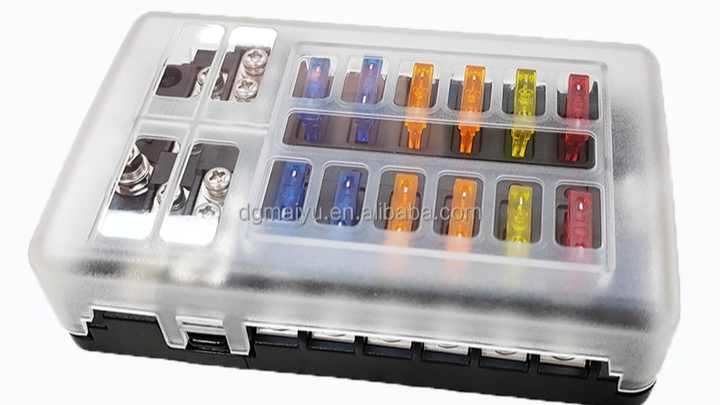 12-way Car Fuse Box with LED Lamp - Reliable Protection