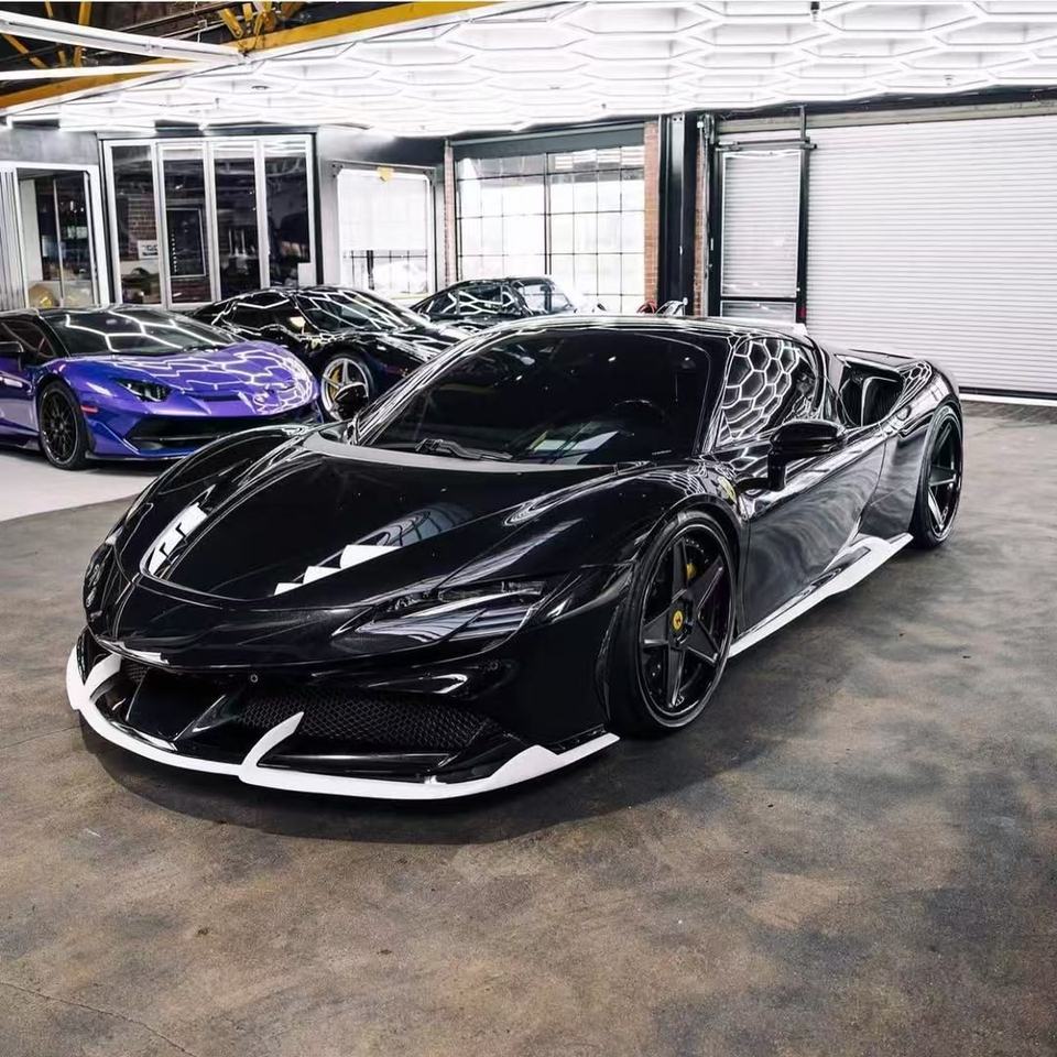 FOR Ferrari SF90 Body Kit SF90 Upgrade 1016 Style Carbon Fiber Front ...