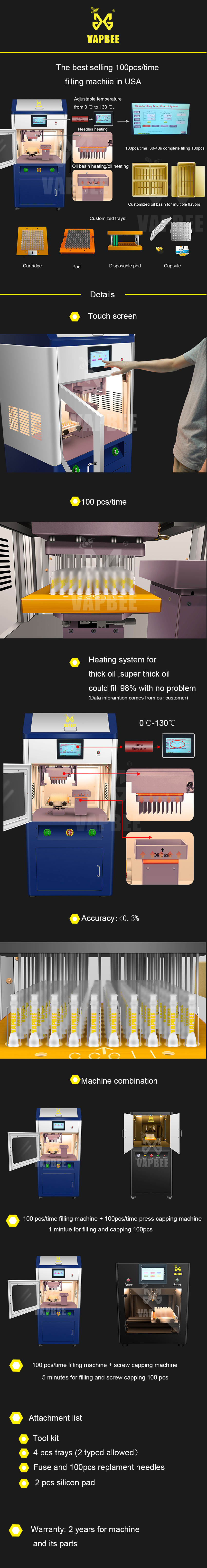 0.5ml 1ml 2ml Glass Cart Pod Filling Machine Thick Oil Filling Machine With Heating System - Buy ...