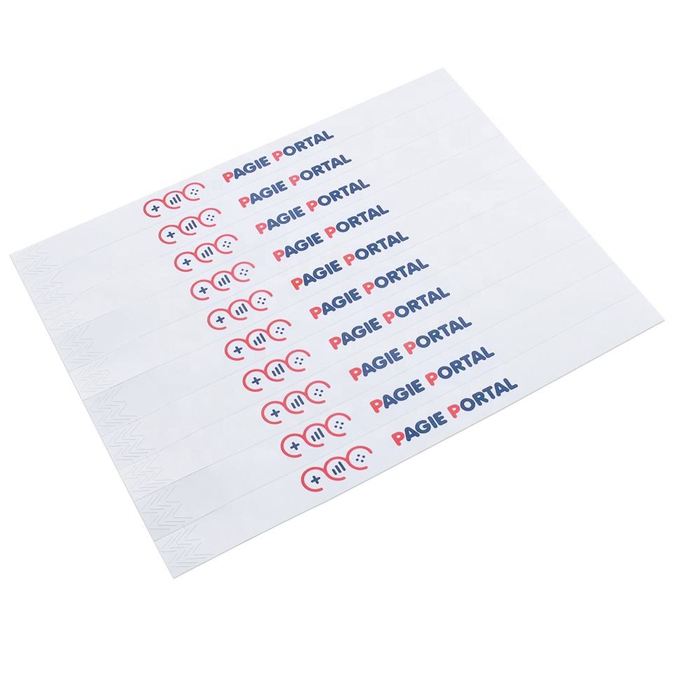 Custom Logo Disposable Printable Tyvek Wristbands Paper Party Supplies ...