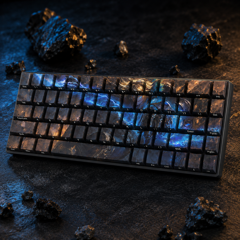 LOL EZREAL 68 Key Custom PBT Dye Sublimation Side Printed Keycap Set ...