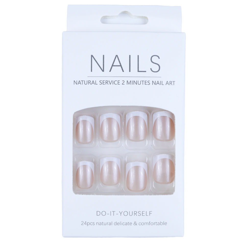 24PCS Short French Press-On Nails Reusable Custom Fake Nails Factory ...