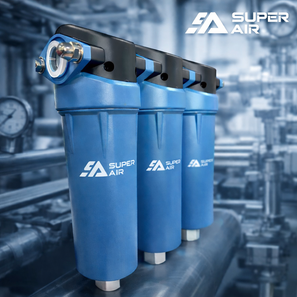 Super Air Air Compressor Parts Precision Air Filter Housing, Industrial ...