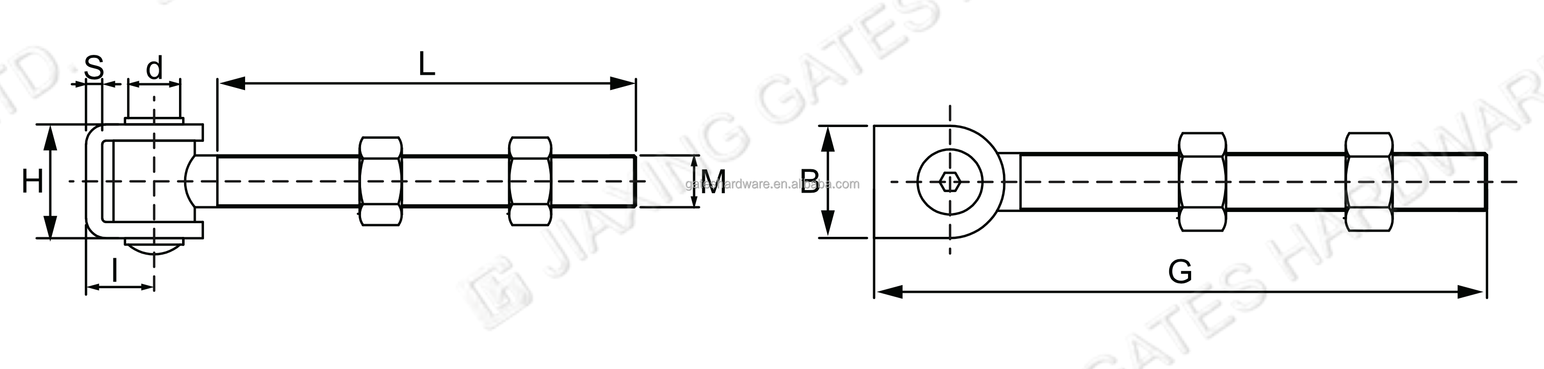 Galvanized Adjustable Gate Welding Hinge - Durable & Versatile