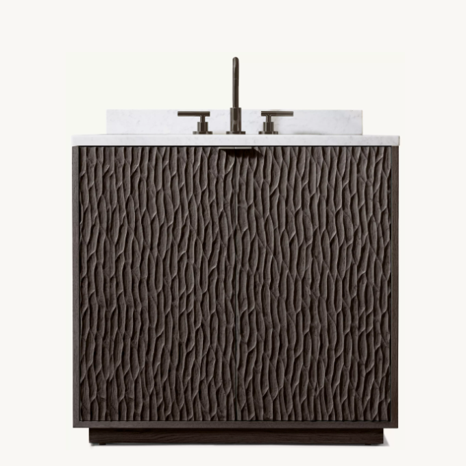 Eco-friendly Oak Wood Cabinet for Modern Bathroom & Dining
