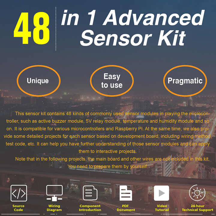 Keyestudio 48 in 1 Sensor Starter Kit for Arduino DIY