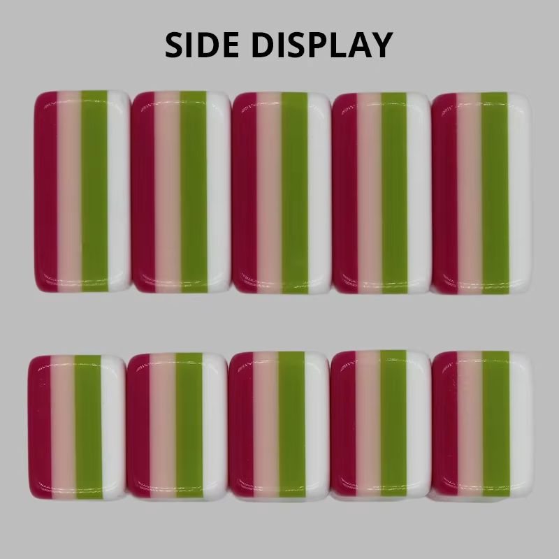 American Mahjong Set Mat 160PCS 32mm 4-Layer Green Acrylic Engraved ...