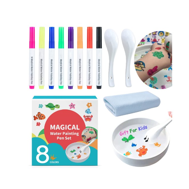 8 Colors Kids Magic Drawing Pen Bundle Magical Water Painting Floating ...