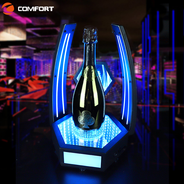 Acrylic Bar Lighted Liquor Beer Nightclub Display Rechargeable Wine Whiskey Vodka Bottles ...