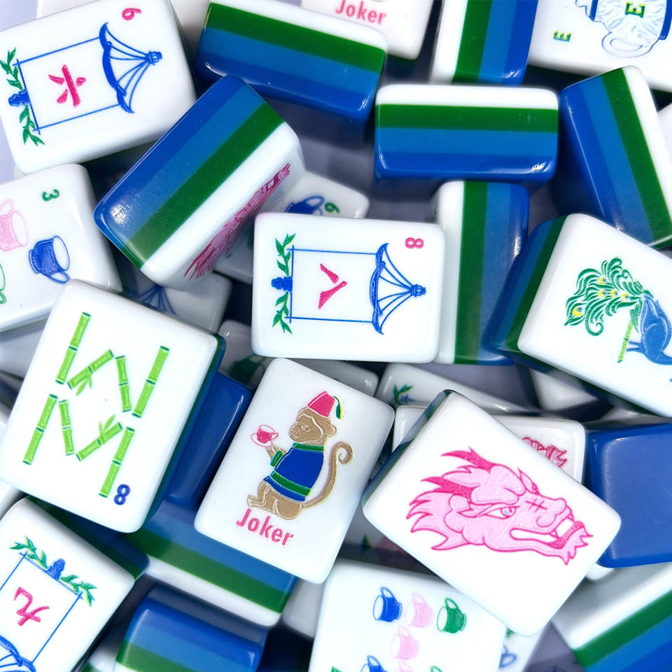 Luxury American Mahjong Tiles 4-layer Premium Acrylic Mahjong Set with ...