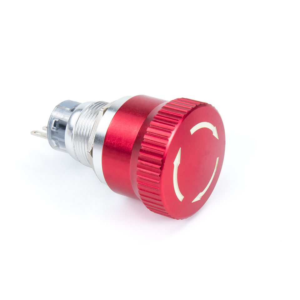 HUSA 19MM Self-Locking Emergency Stop Push Button Switch