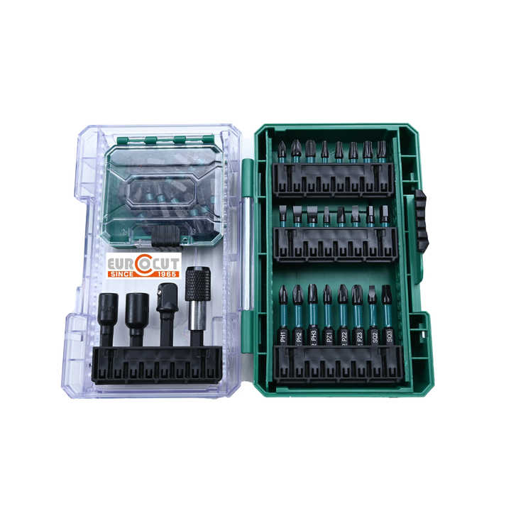 EUROCUT Plastic Box Power Tool Accessory Screw Driver Bits Impact Big ...