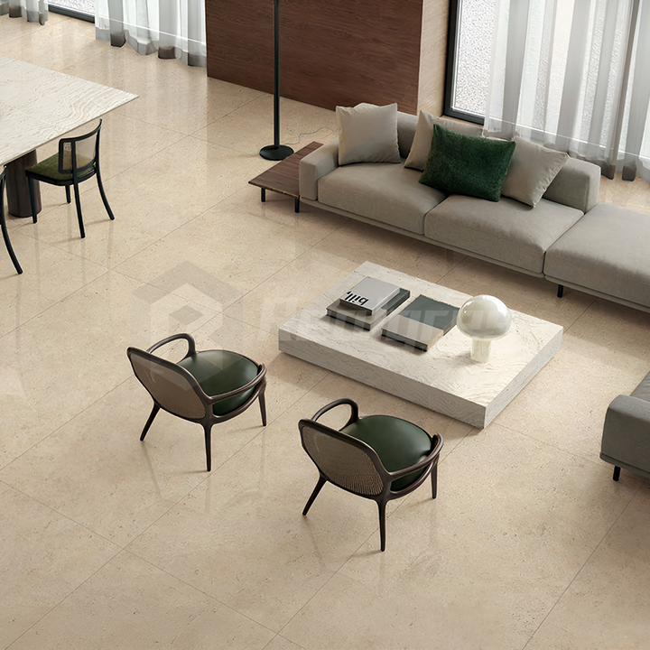 Realgres Full Body Porcelain Travertine Tile Matt Large Slabs With Marble Look for Living Room ...