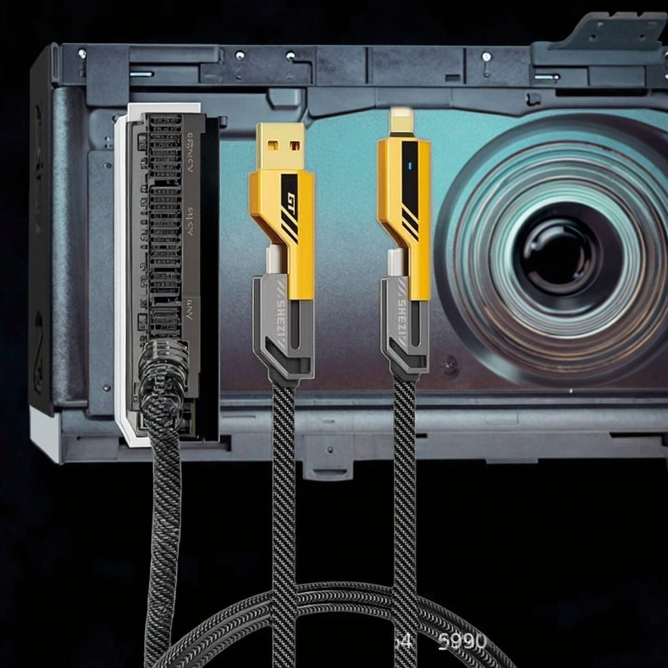 Efficient XB 4-in-1 Type-C Premium Nylon 3A Fast Charging Data Cable ...