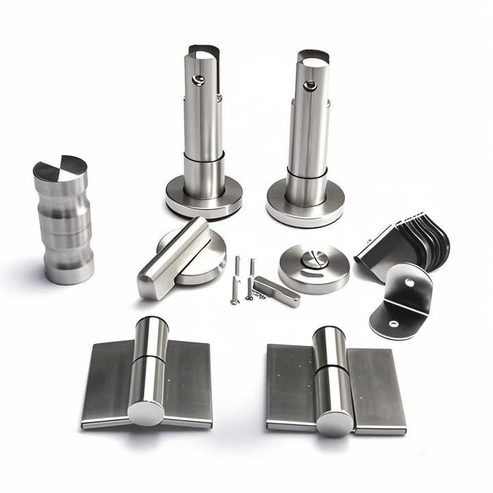 Stainless Steel Toilet Partition Accessory Kit Foot Support Hinge Door ...
